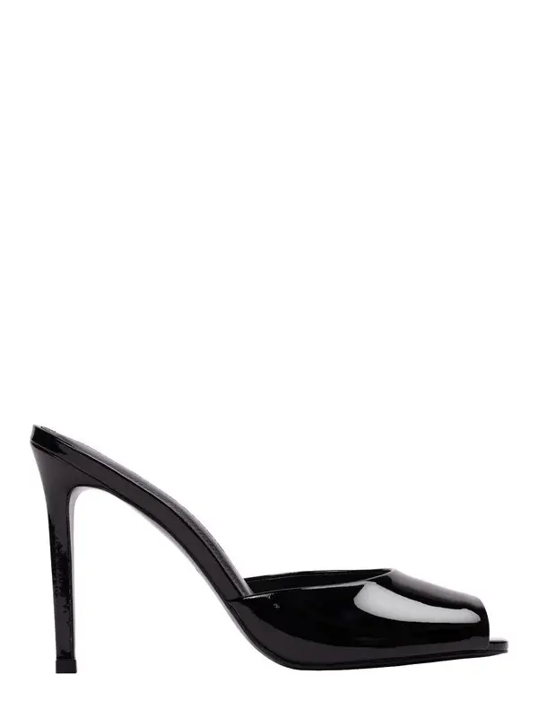BLACK SUEDE STUDIO Uma 100 Mule - Black Patent Leather