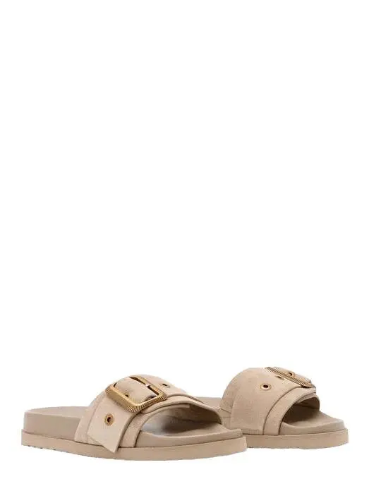 ALLSAINTS Ellie Western Slide Sandal - Sand Brown