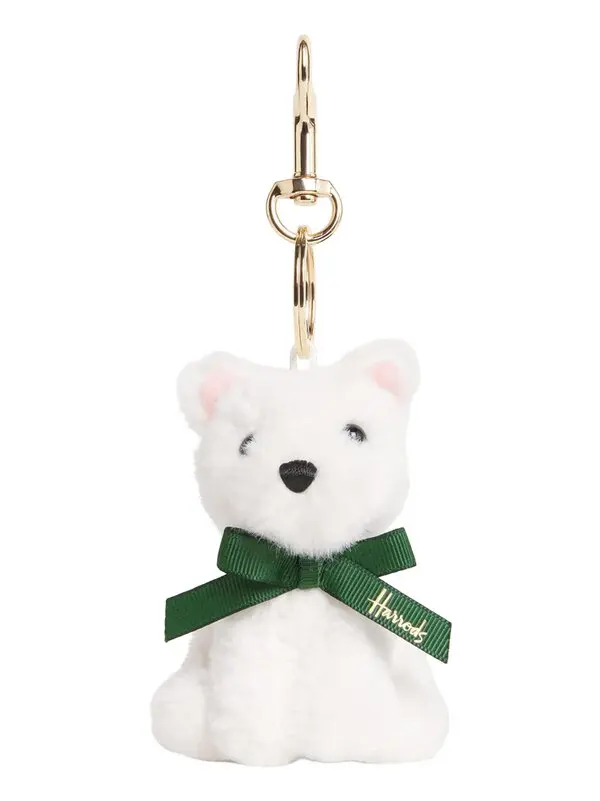 Harrods Westie Dog Keyring - Ivory