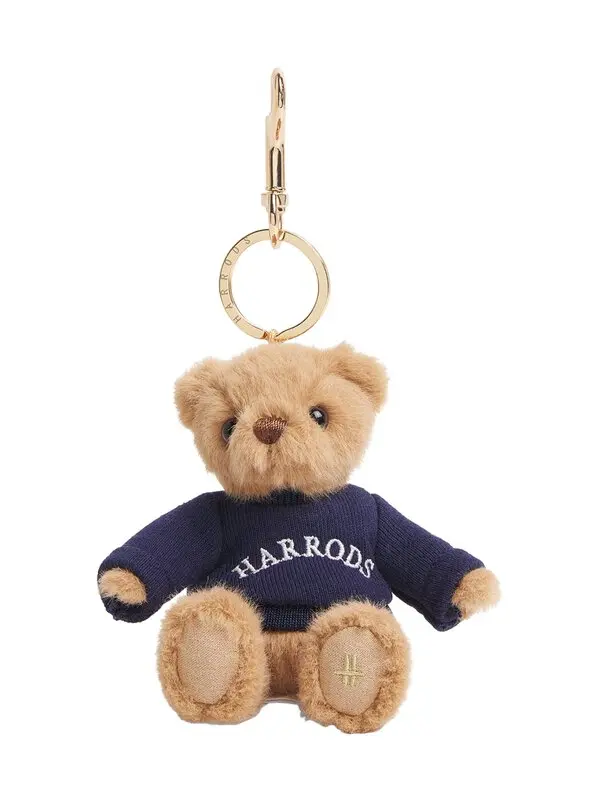 Harrods Jersey Bear Keyring - Beige