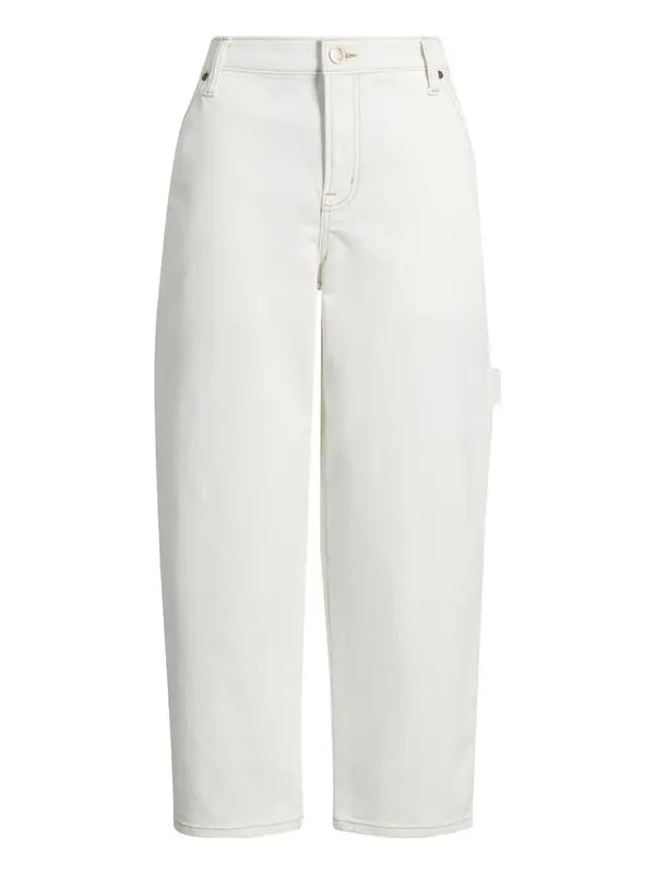 CITY BLUES Relaxed Crop Carpenter Jeans - Ivory