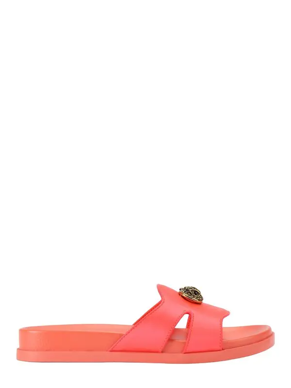 Kurt Geiger Satin Cut-out Slides - Orange