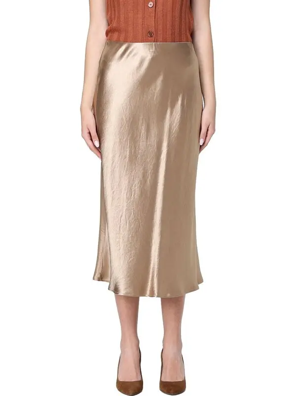 Max Mara Satin Midi Skirt - Beige
