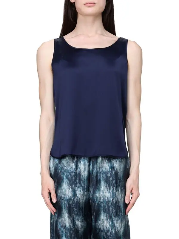 Max Mara Satin Sleeveless Top - Blue 1