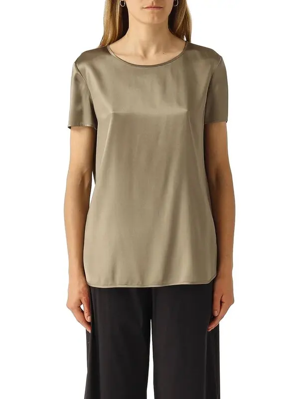 Max Mara Round Neck Top - Platinum