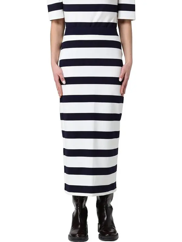 Max Mara Satin Midi Skirt - Blue
