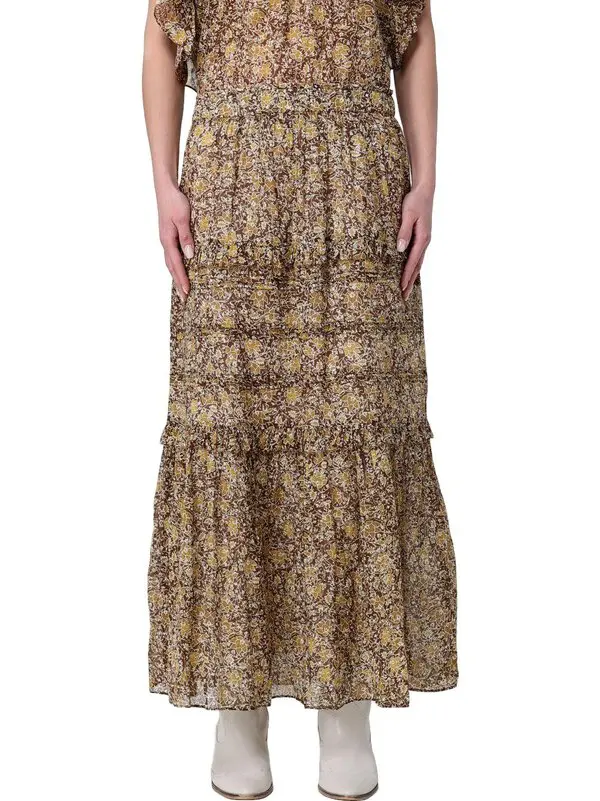 Isabel Marant Floral Print Maxi Skirt - Kaki