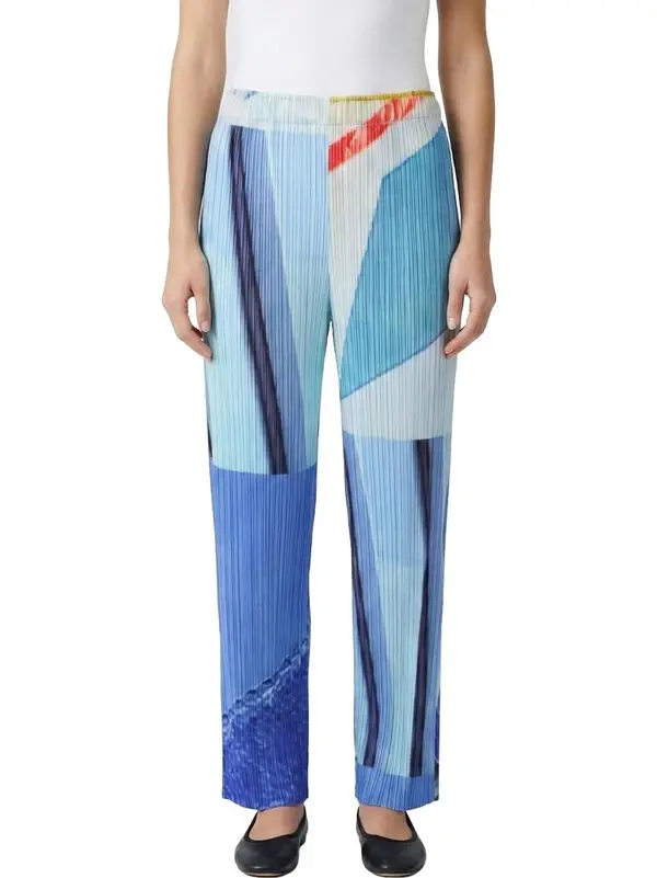 Issey Miyake Pleated Pants - Blue