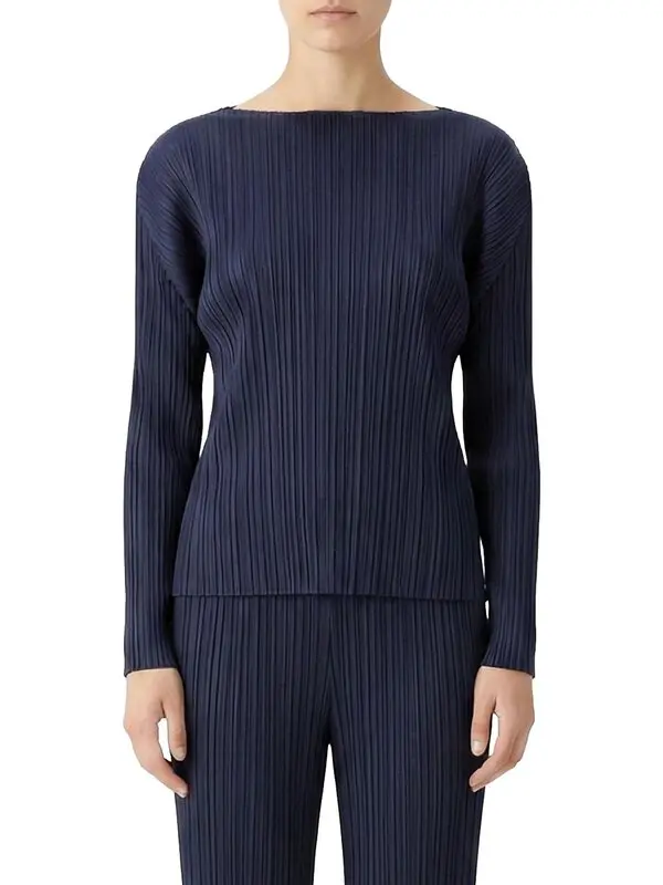 Issey Miyake Pleated Top - Blue