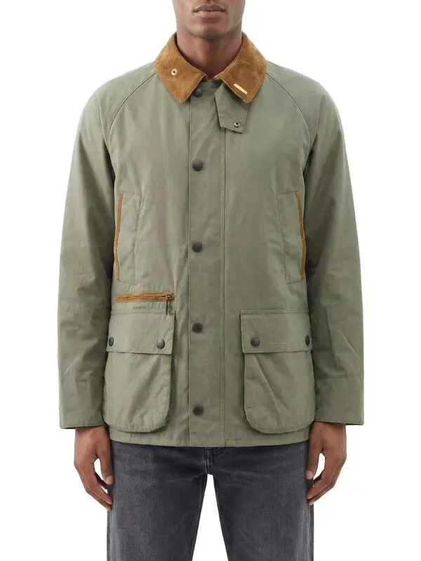 Barbour Bedale Icons Jacket In Cotton Blend - Green