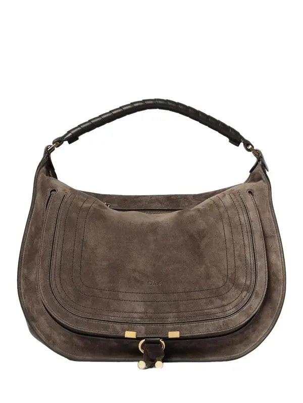 Chloé Marcie Suede Shoulder Bag - Brown