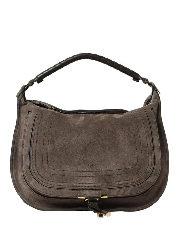 Chloé Marcie Suede Shoulder Bag - Brown