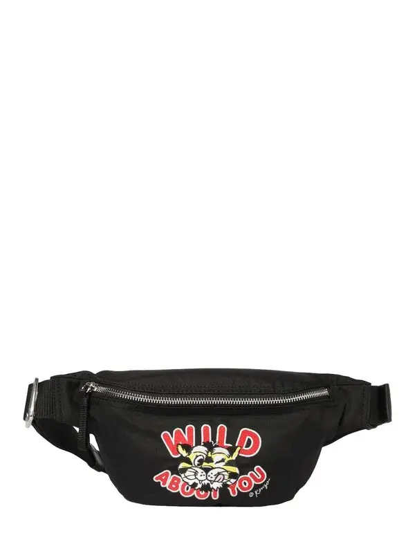 Kenzo Wild Tiger Canvas Belt Bag - Black