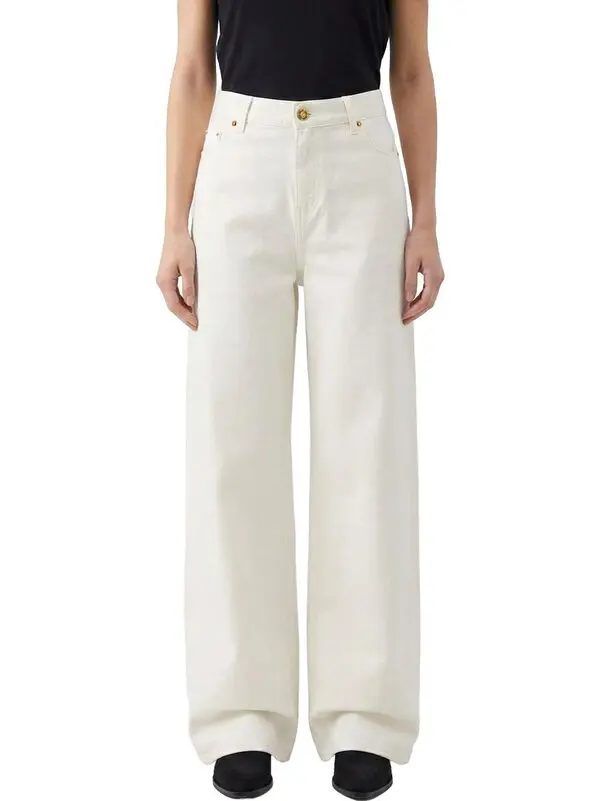 GOLDEN GOOSE Wide Leg Jeans - White