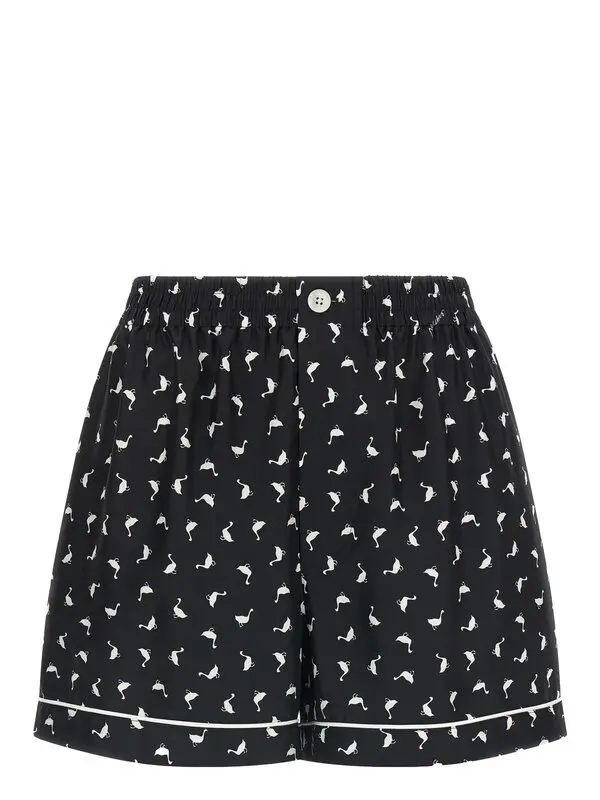 Moschino Printed Silk Shorts - White