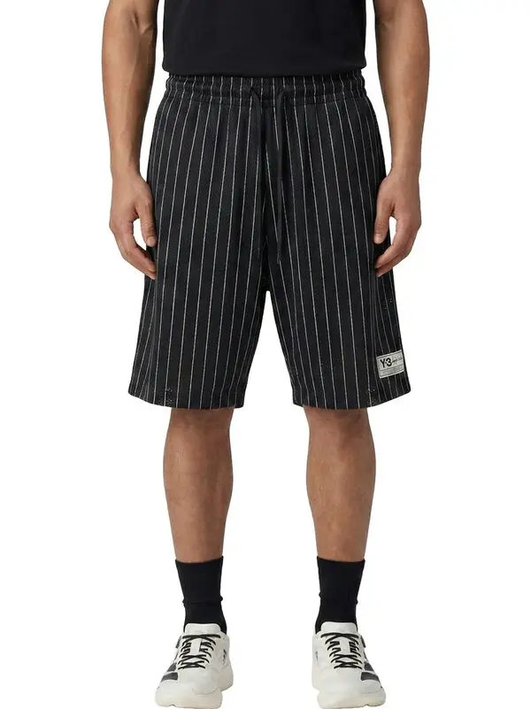 Y3 Striped Shorts - Black