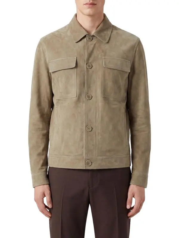 SALVATORE SANTORO Leather Jacket - Sand