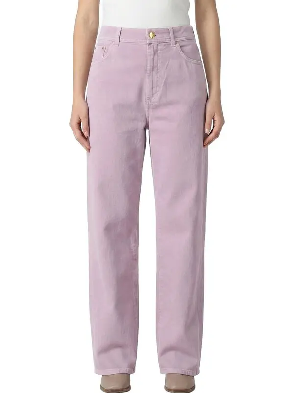 Alberta Ferretti Straight Leg Jeans - Pink
