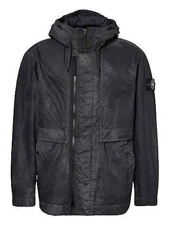 Stone Island Reflective Zip-through Nylon Parka - Black