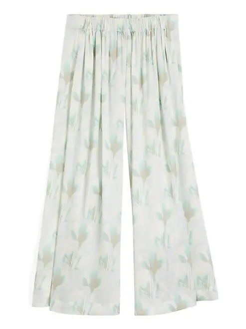 BOSS Floral-print Wide-leg Trousers - Open Miscellaneous