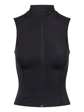 TALA Sleeveless Zipped Jersey Running Top - Black