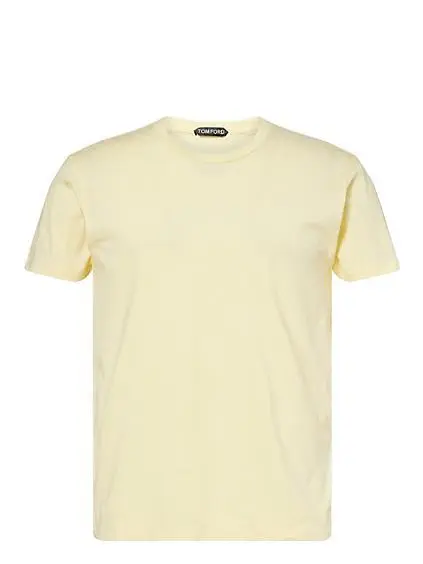 TOM FORD Relaxed-fit Crew-neck Cotton And Silk-blend T-shirt - Vanilla