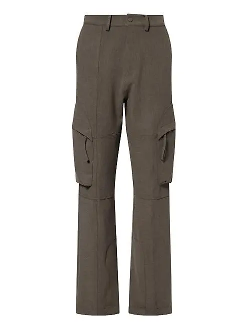 THE FRANKIE SHOP Woven Cargo Trousers - Taupe Melange