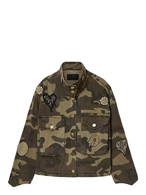 ALLSAINTS Camouflage Cotton Jacket - Camo Green