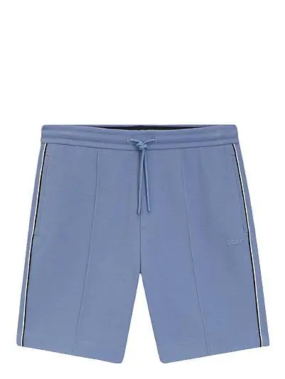 BOSS Side-stripe Cotton-blend Shorts - Light/pastel Blue