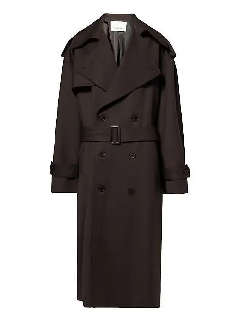 THE FRANKIE SHOP Dursley Long Wool-blend Trench Coat - 200-brown