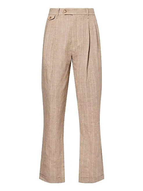Simkhai Jacob Pleated Linen Trousers - Rose