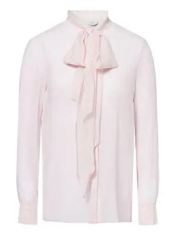 Gabriela Hearst Shildon Bow-collar Silk Blouse - Blush
