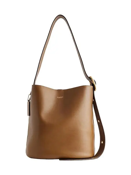 COACH Bleecker Leather Bucket Bag - Muted Olive