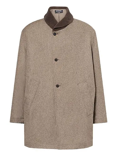 Jacquemus La Veste Camargue Oversized Woven Jacket - Dark Brown