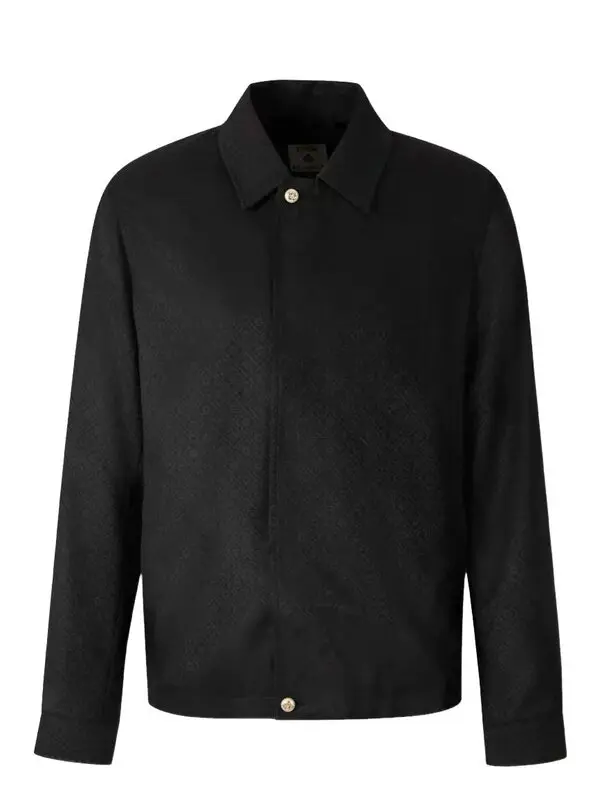 Casablanca Patterned Shirt Jacket - Black
