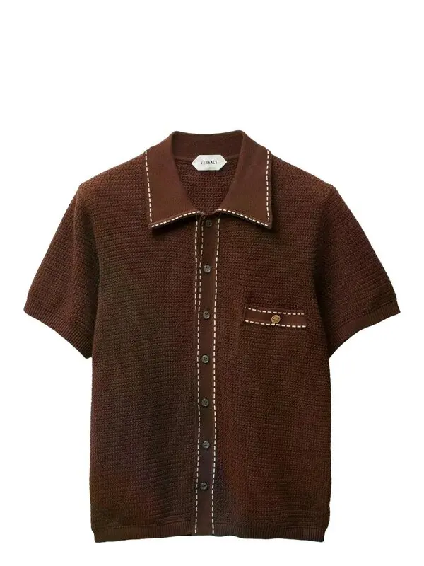 Versace Cotton Knit Shirt - Brown