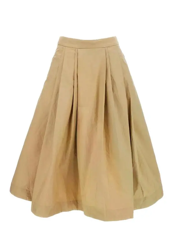 CASEY CASEY Pleated Midi Skirt - Neutrals