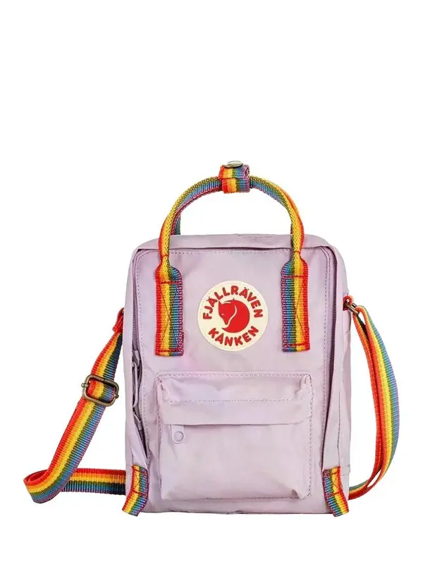 Fjallraven Mini Kånken Tote Bag With Rainbow Handle - Purple