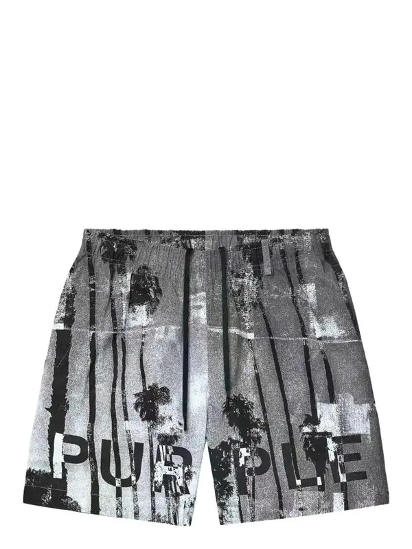 PURPLE BRAND Printed Swim Shorts - Grey