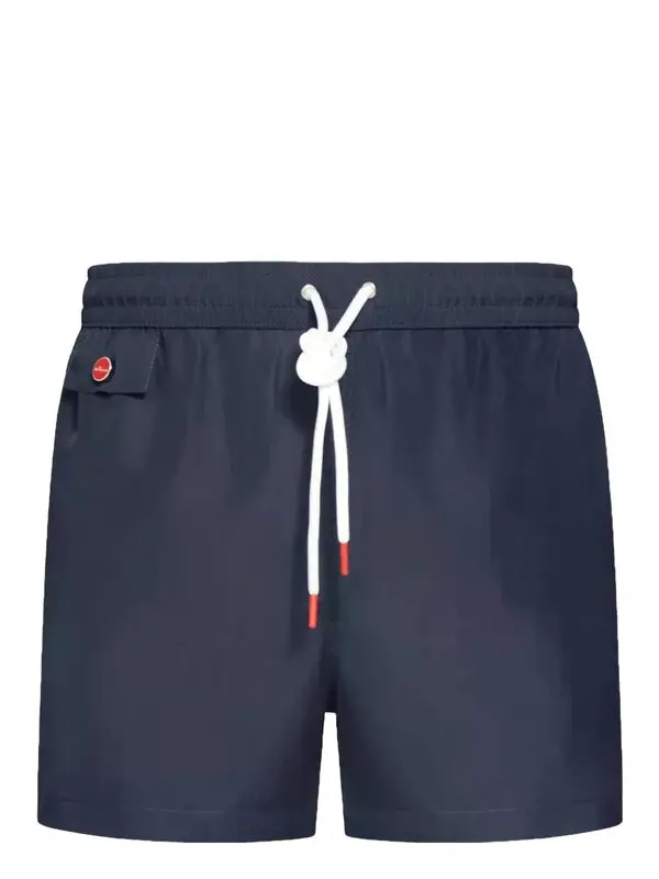 Kiton Drawstring Swim Shorts - Blue