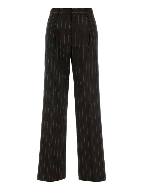 PT TORINO Lola Pinstriped Trousers - Black