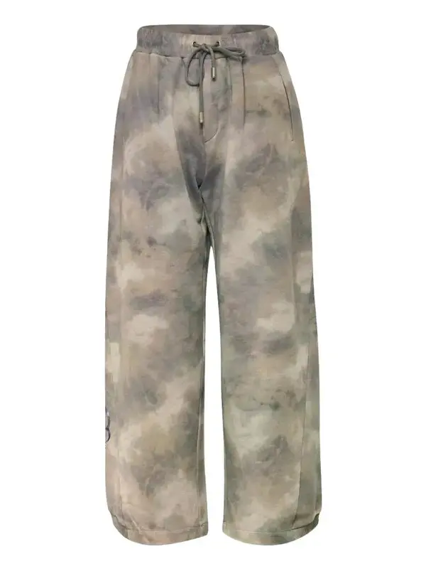 ORDINARY COUTURE CODE Graphic Print Trousers - Grey