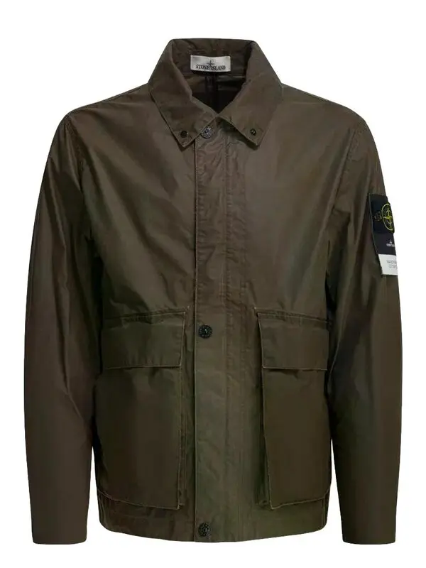 Stone Island Buttoned Patch-pocket Coat - Brown