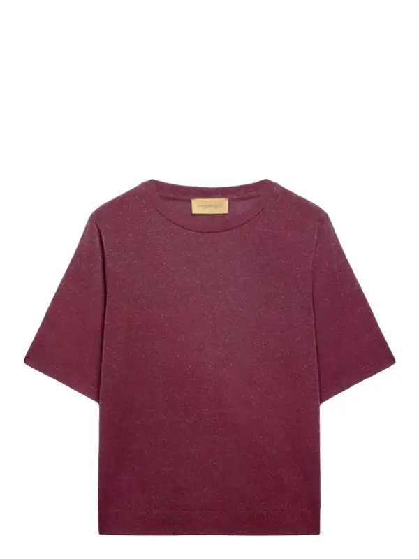 Momoni Iora Short-sleeved Crew-neck T-shirt - Red