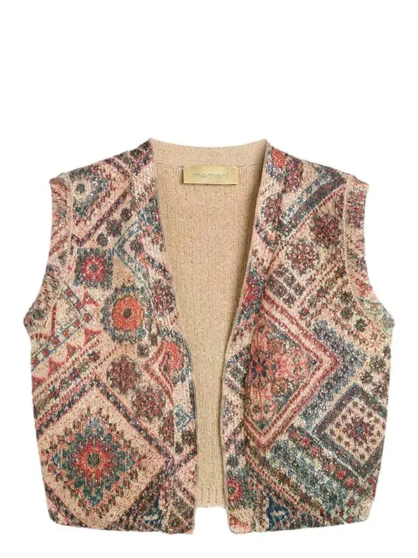 Momoni Cerro Printed Gilet - Pink