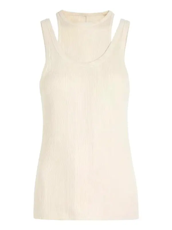 ARMARIUM Sleeveless Ribbed Top - Neutrals