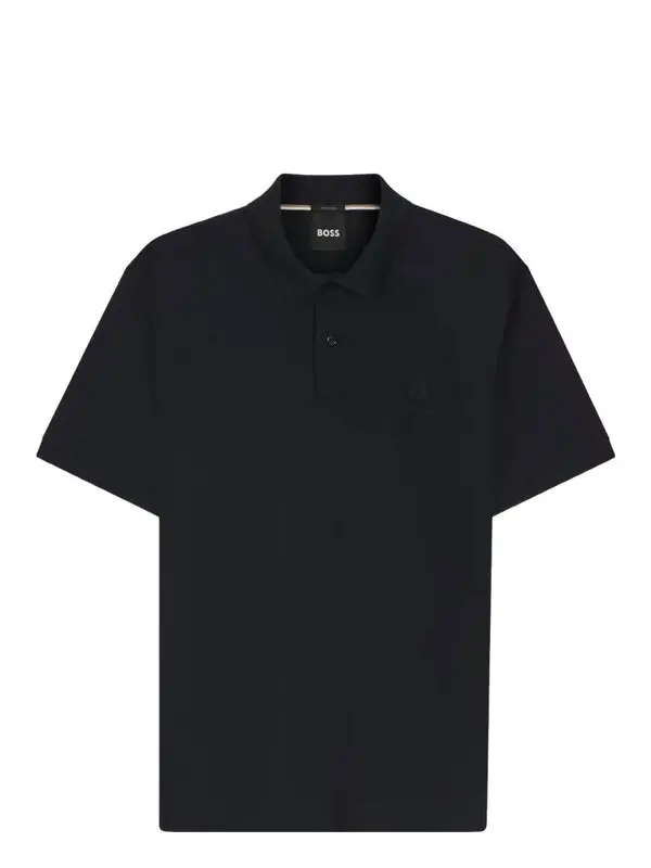 BOSS Cotton-piqué Polo Shirt With Double B Monogram - Blue
