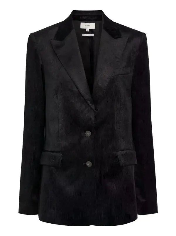 Vince Button Corduroy Blazer - Black