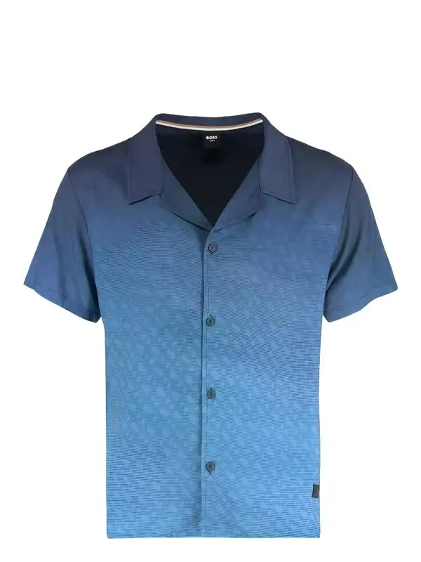 BOSS Patterned Short-sleeve Shirt - Blue
