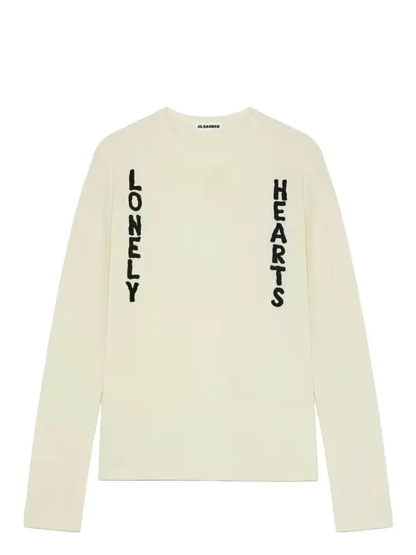 JIL SANDER Long-sleeve Sweater With Lettering - Neutrals